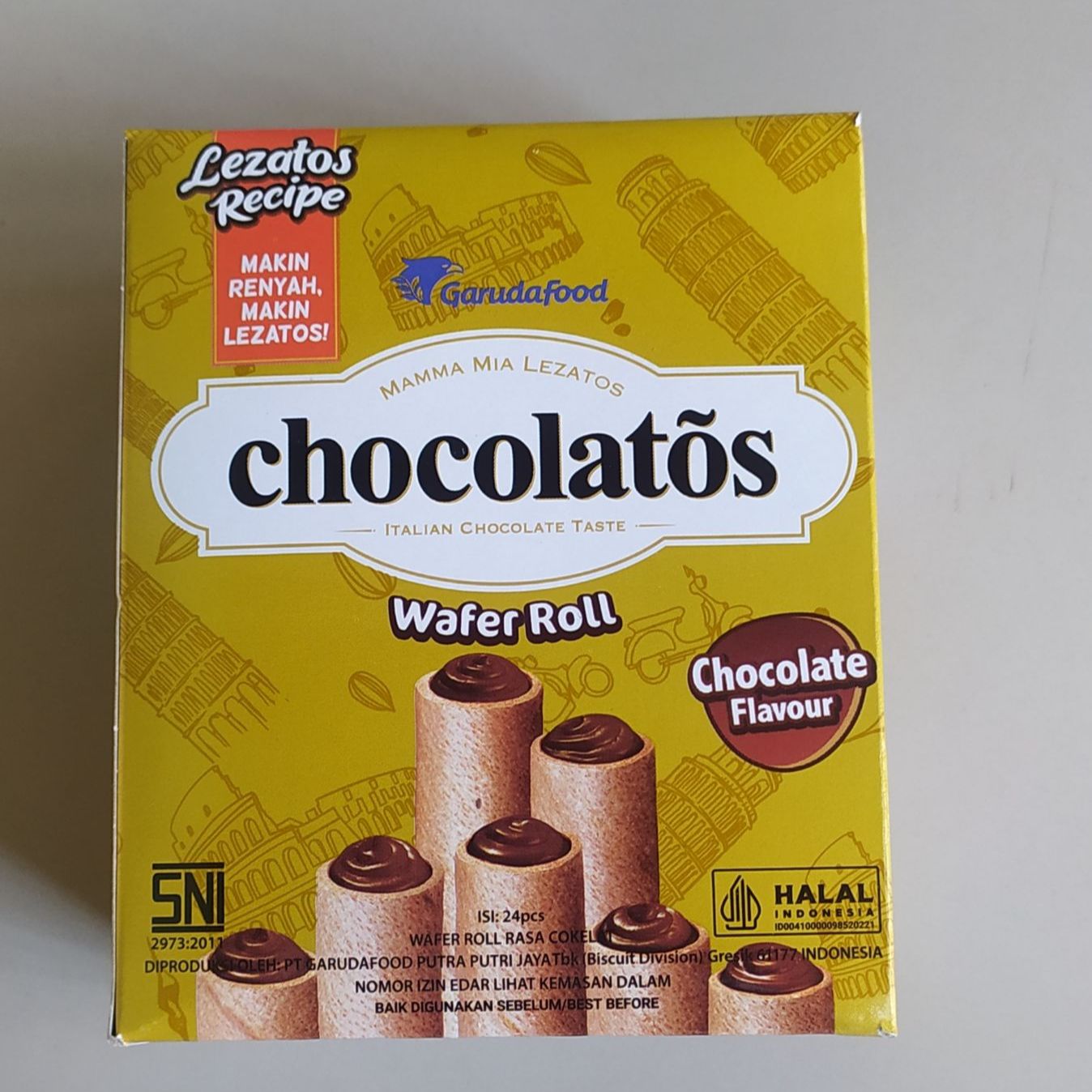 BARU ISI 24 pcs GERY CHOCOLATOS wafer roll ecer 500 | Lazada Indonesia