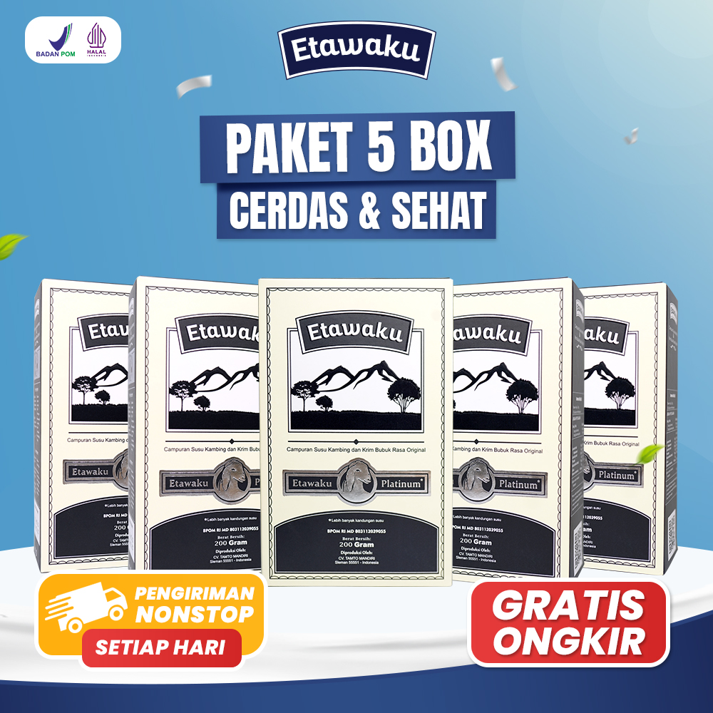 Paket Cerdas dan Hebat 5 Box Susu Etawaku Platinum-Nutrisi Pertumbuhan ...