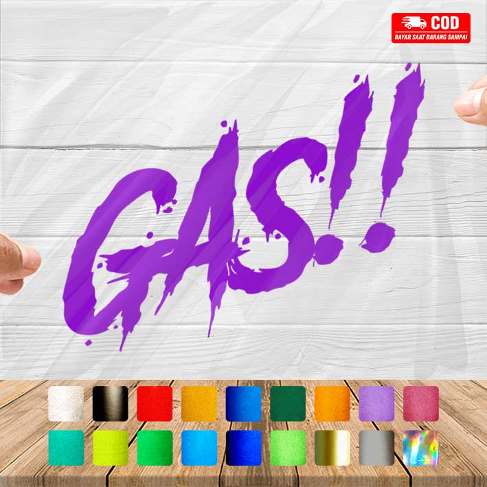 Gas Poll Cutting Sticker Variasi Motor Mobil Matic 3D Jepang Tulisan ...