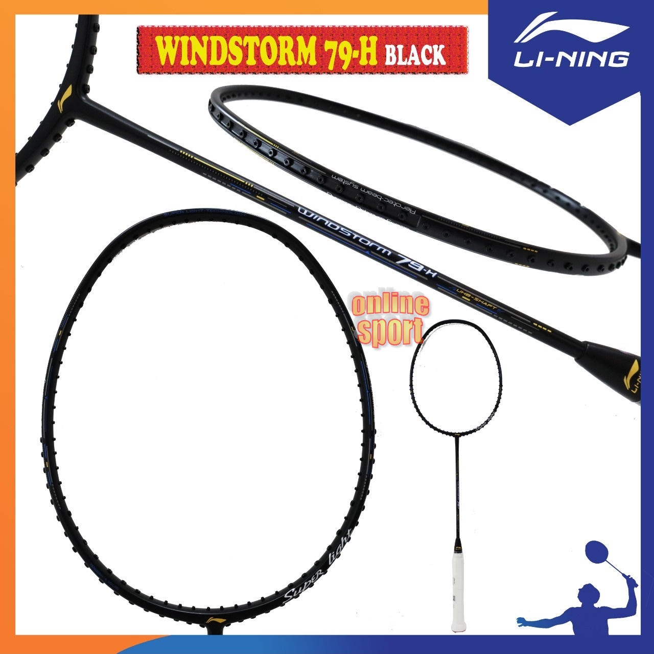 LINING Windstorm 79 H / 79 S Raket Badminton / Bulutangkis (Original ...