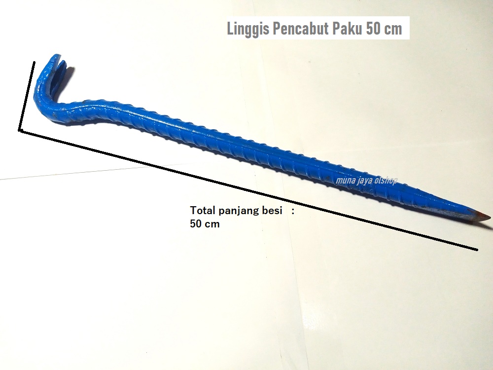 Linggis Toge Pencabut Paku/ Linggis Congkel/Linggis Baja Ulir 40 cm ...
