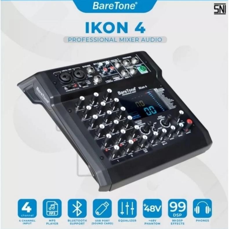 MIXER BARETONE IKON 4 IKON4 ORIGINAL 4 CH 99 DSP BLUETOOTH | Lazada Indonesia
