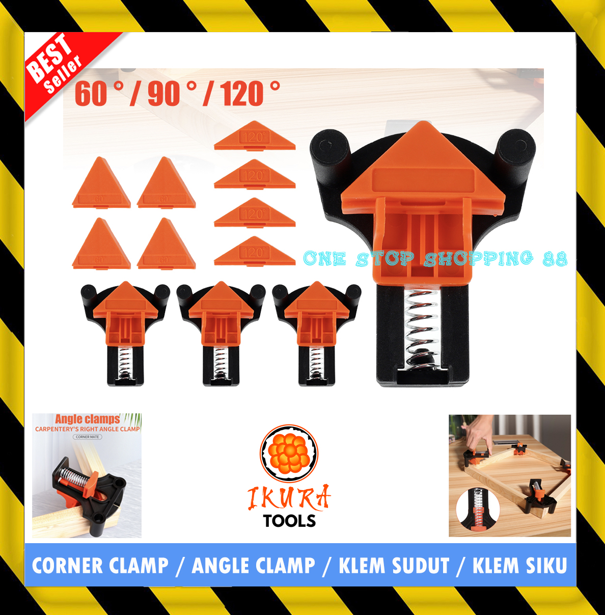 ALAT ANGLE CORNER SPRING CLAMP MATE KLEM PENJEPIT SUDUT SIKU UJUNG KACA ...