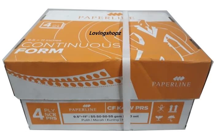 Kertas Continuos Form Merk PaperLine Rangkap 4 Bagi 2, Kertas Komputer ...