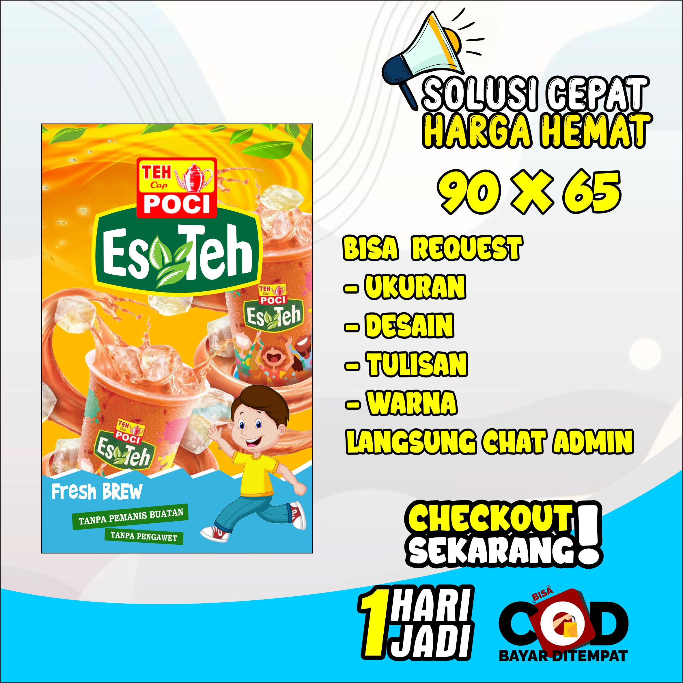 Spanduk/Banner Poci Ukuran 95 X 60 | Lazada Indonesia