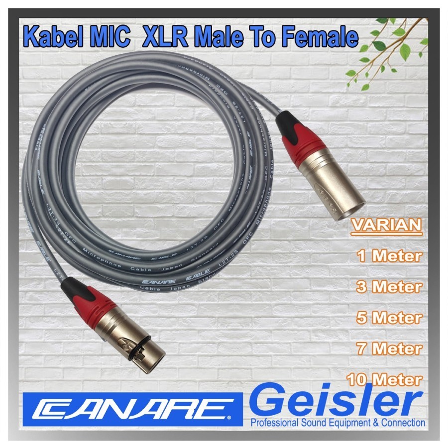 KABEL Insert / Kabel Mic AUDIO JACK CANON XLR MALE TO FEMALE GEISLER ...