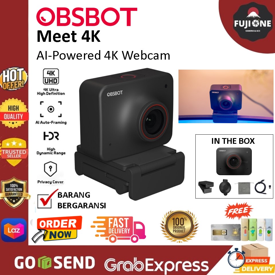 OBSBOT Meet 4K AI-Powered 4K Webcam | Lazada Indonesia