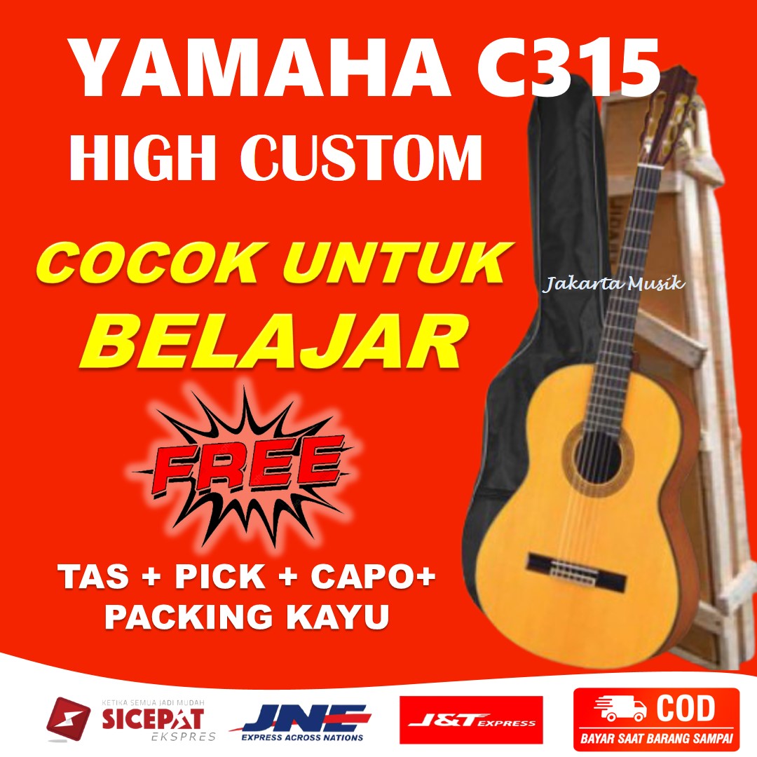 Gitar Akustik Yamaha C315 Clasic Klasik Custom High Quality Senar Nilon ...