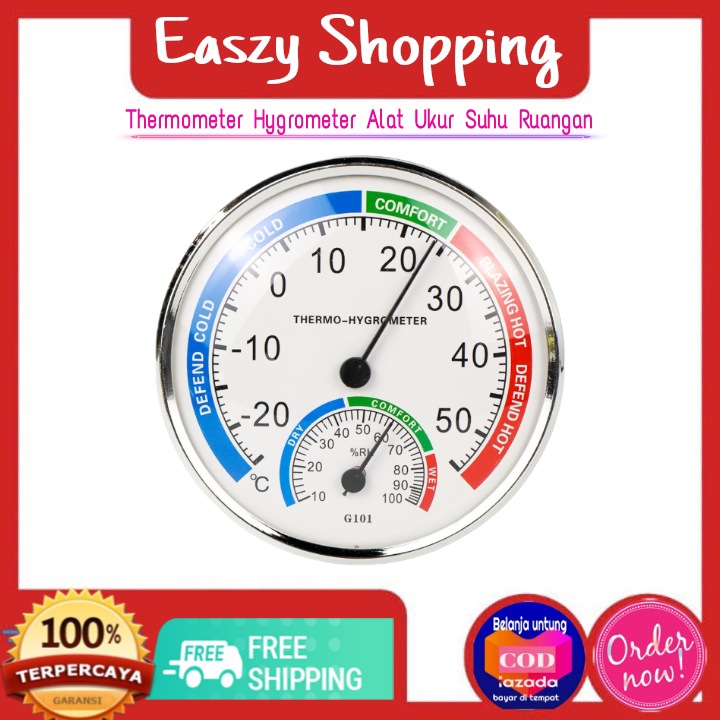 Thermometer alat pengukur suhu dan kelembaban / Anymeter Analog ...