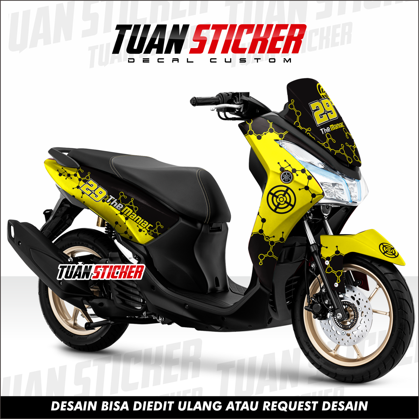 Decal Sticker Yamaha Lexi Sticker Decal Lexi Full Body Striping Lexi ...