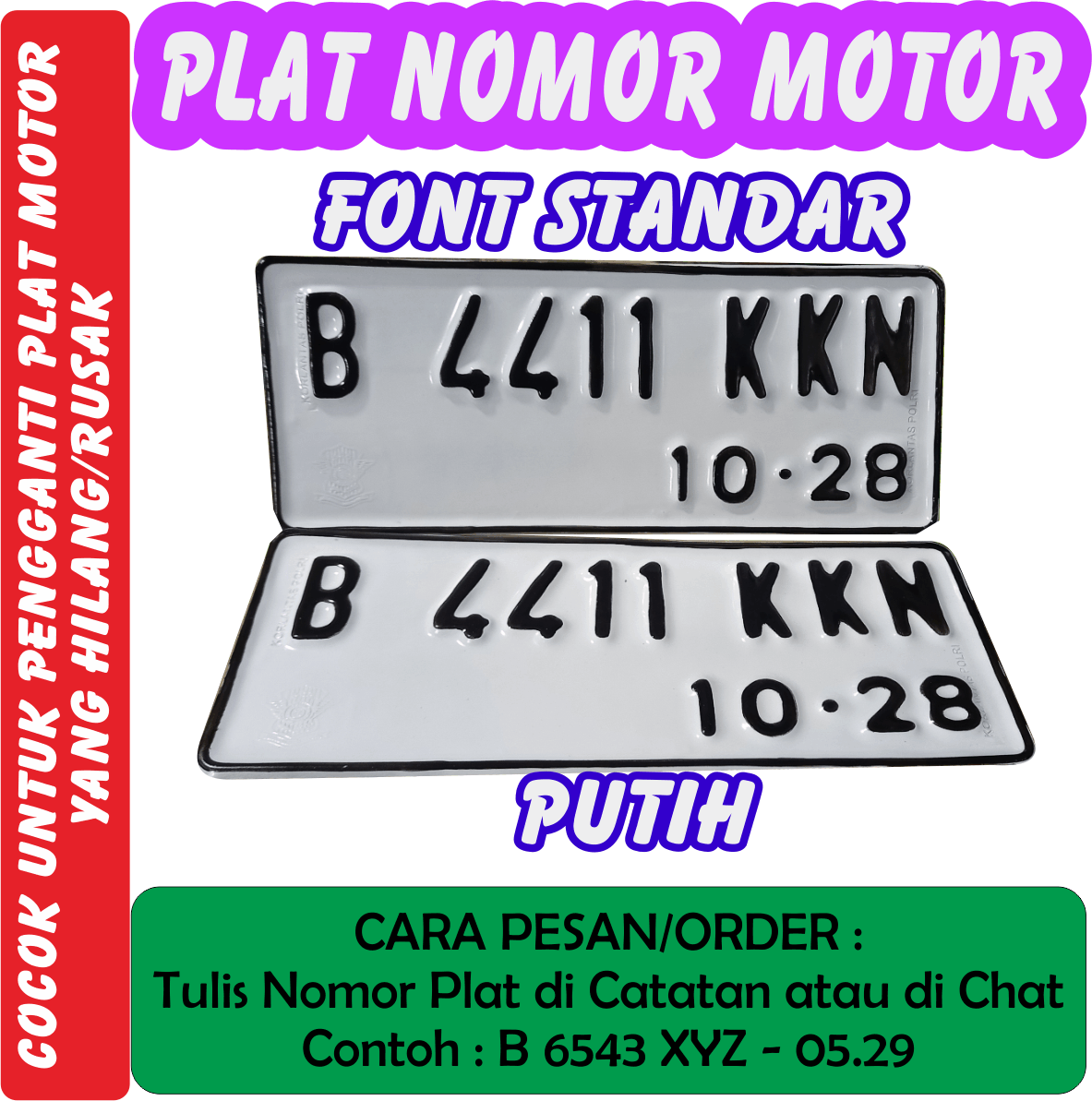 PLAT NOMOR MOTOR STANDAR | Lazada Indonesia
