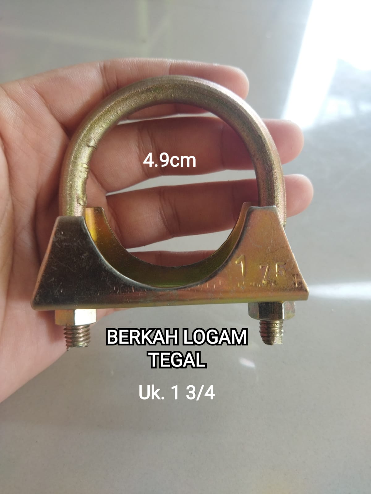 KLEM PIPA BESI U 1 3/4" Inch | KLEM KNALPOT PENJEPIT PIPA U CLAMP BOLT ...