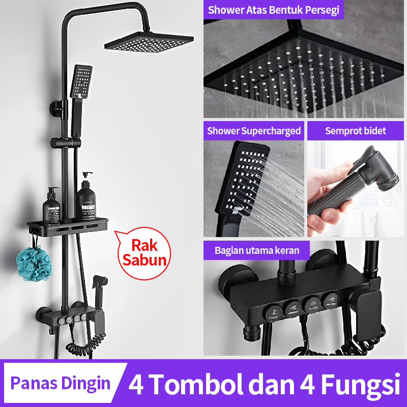 Set Shower Panas Dingin Persegi / Set Shower Kamar 3in1 Dengan Keran ...