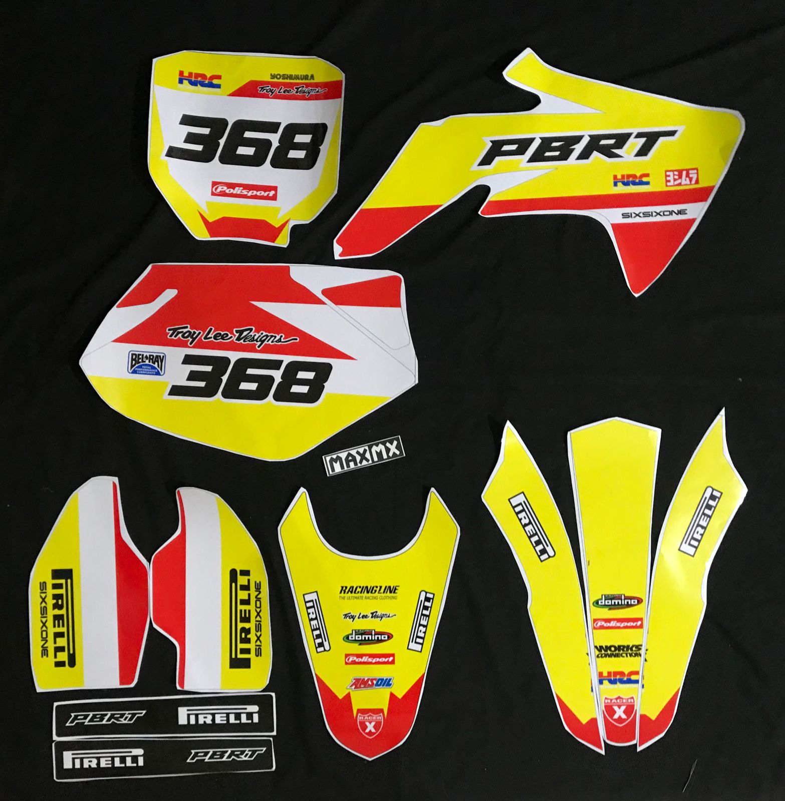 decal stiker crf full body warna kuning merah putih | Lazada Indonesia
