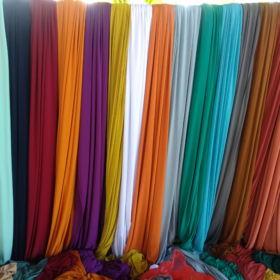 WS./KBY_ kain kiloan Jersey polo super 1kg muat 3meter /Kain murah/kain ...