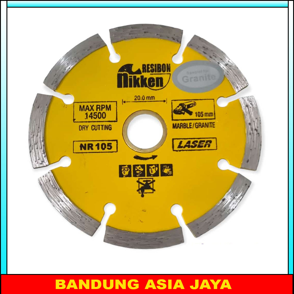 NIKKEN Diamond Wheel Dry NR 105 Resibon / Pisau Potong Keramik Batu ...