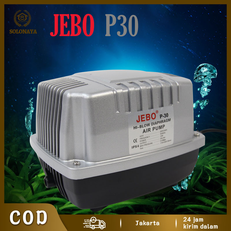 Pompa udara aerator JEBO P 30 12W untuk aquarium dan kolam | Lazada ...