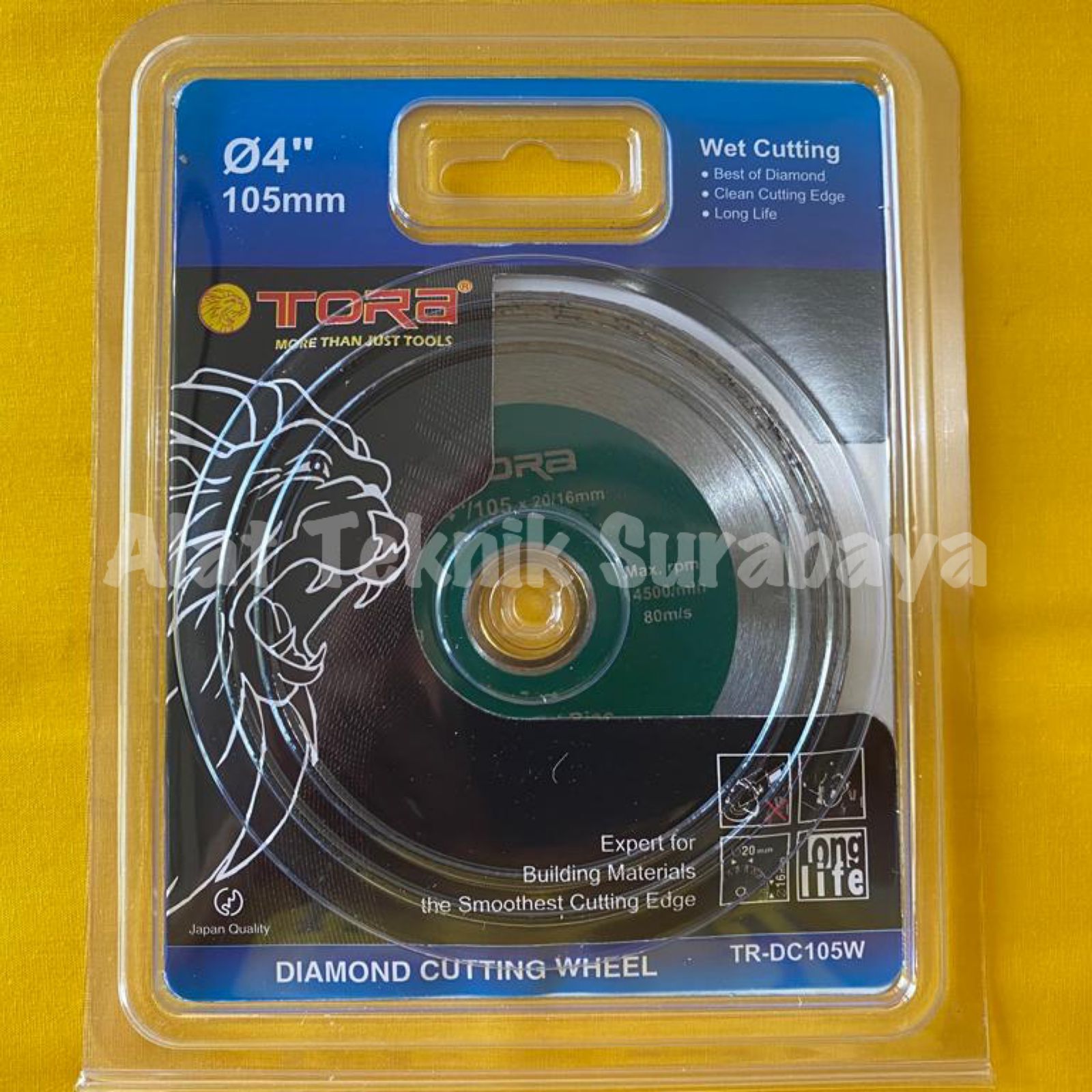 DIAMOND CUTTING WHEEL TORA BASAH 4" INCI INCH 105 MM MATA PISAU POTONG ...