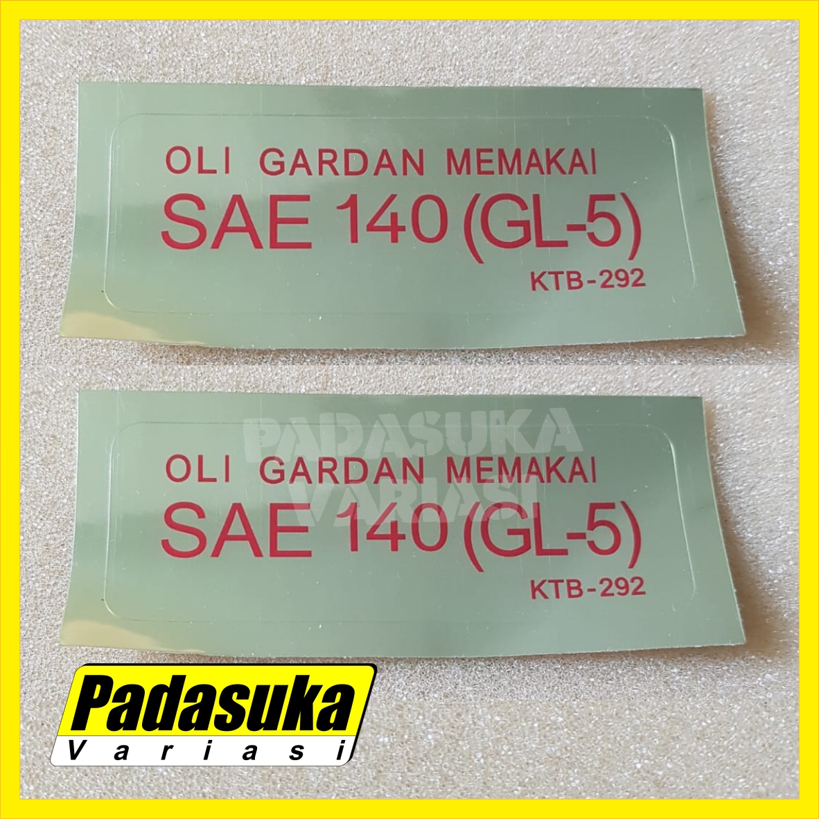 Stiker Sticker Oli Gardan Gold Stiker Oli SAE 140 | Lazada Indonesia