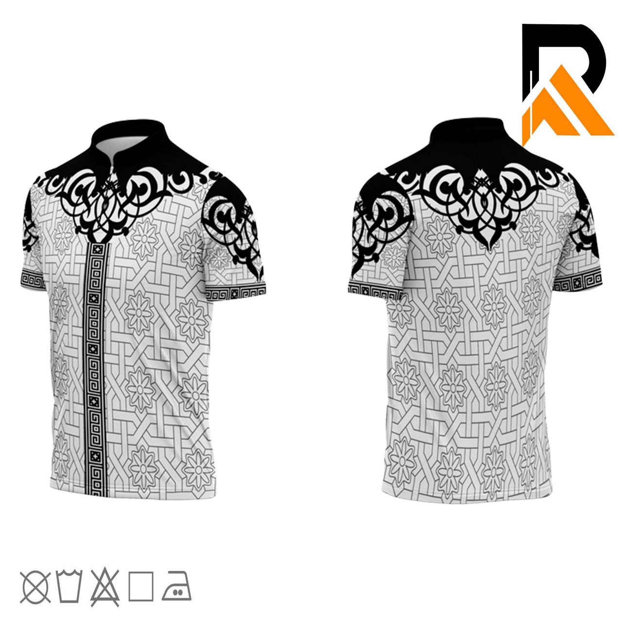 Baju Muslim Koko Pria Jersey koko Fullprinting | Baju Muslim Lebaran ...