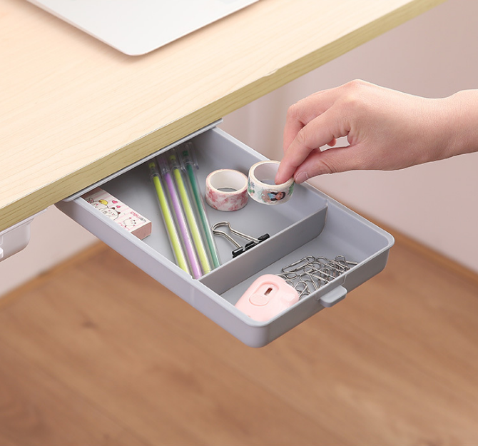 Laci Tempel Bawah Meja Tempat Kotak Tambahan Penyimpanan | Lazada Indonesia