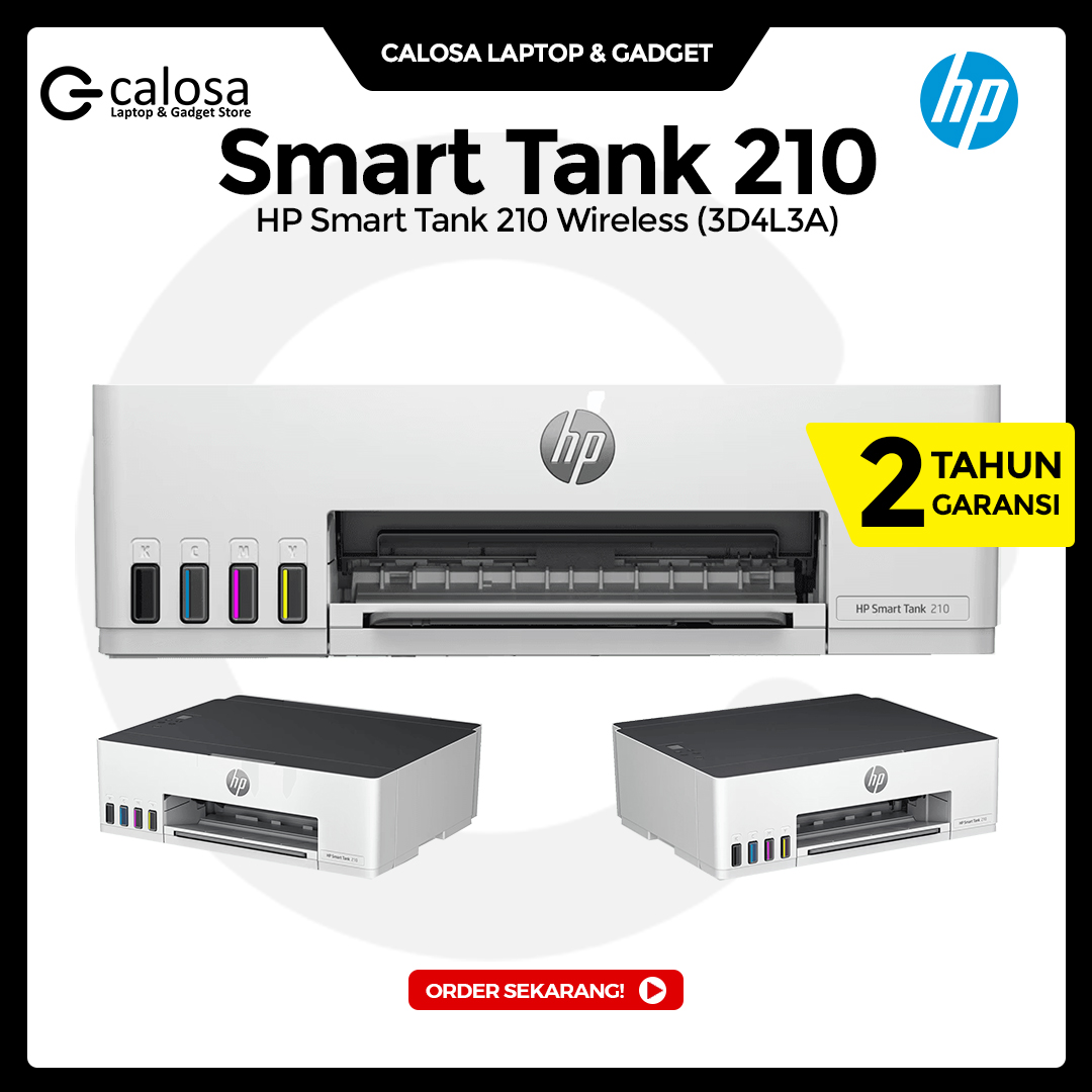 Printer Wireless HP Smart Tank 210 With Compatible Ink - Original ...