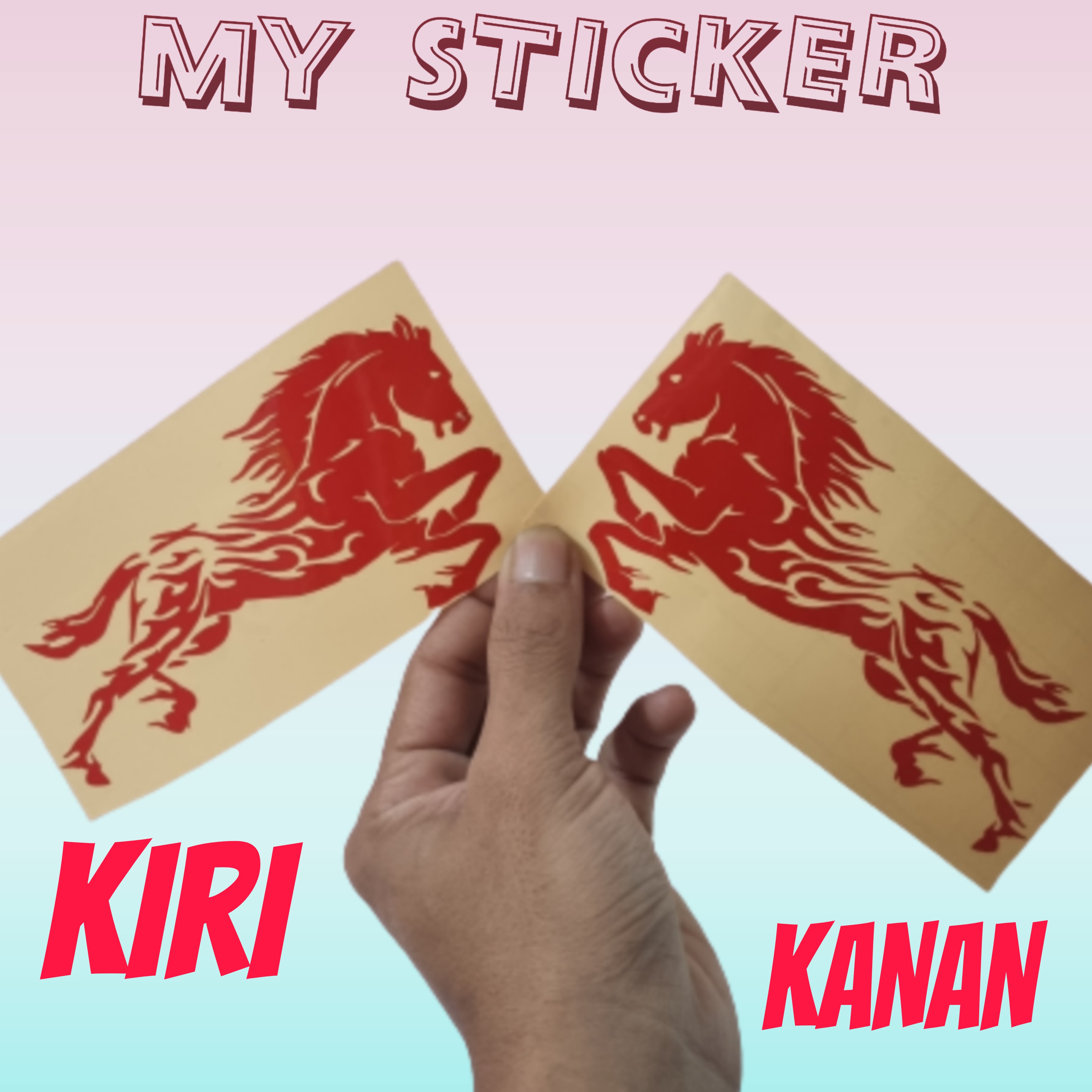 CUTTING STICKER LOGO KUDA JINGKRAK , STIKER VARIASI MOTOR KACA MOBIL ...