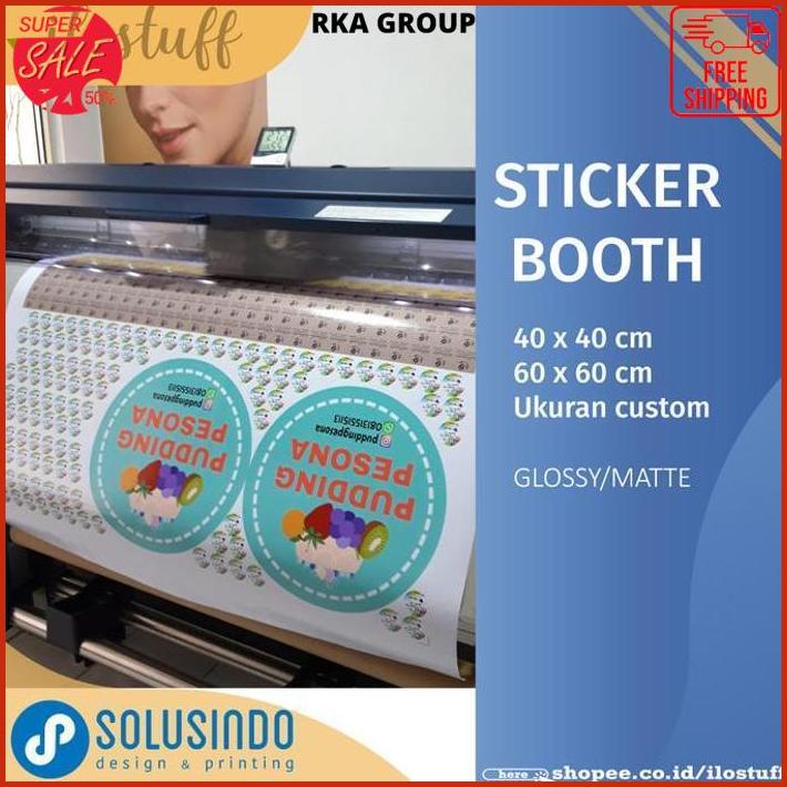 Cetak Custom Sticker Booth Area 100X100Cm Utk Usaha Di Tembok / Kaca ...