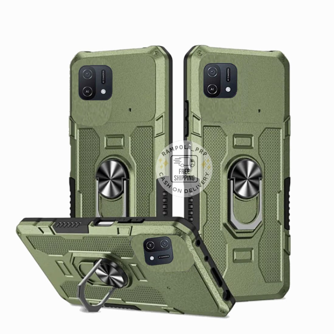 OPPO A16E / A16K CASE ROBOT HIT EYE RING CASING STANDING NEW COVER ...