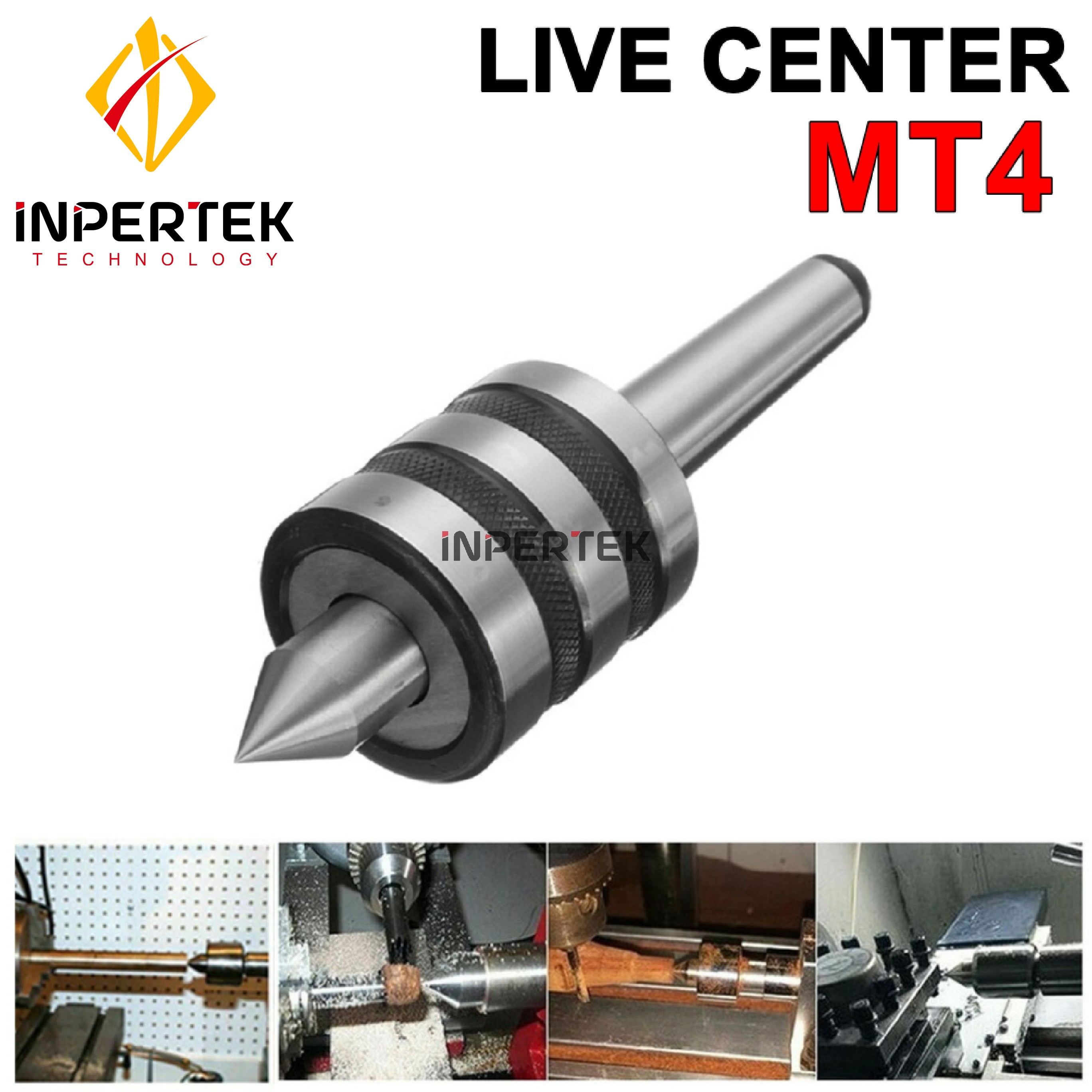 Live Center MT4 Centering JIG Morse Taper MT 4 Mesin Bubut Putar Hidup ...