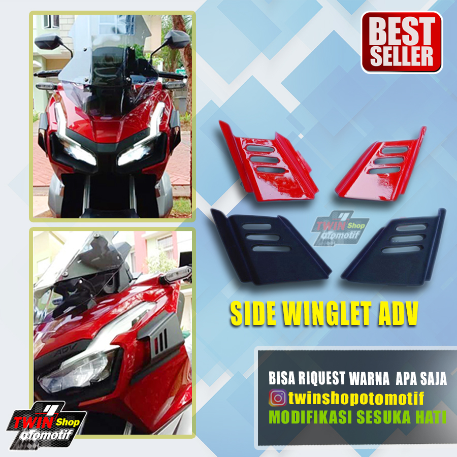 Winglet Honda ADV, Side Winglet ADV HITAM ATAU MERAH BISA RIQUEST VIA CHAT | Lazada Indonesia