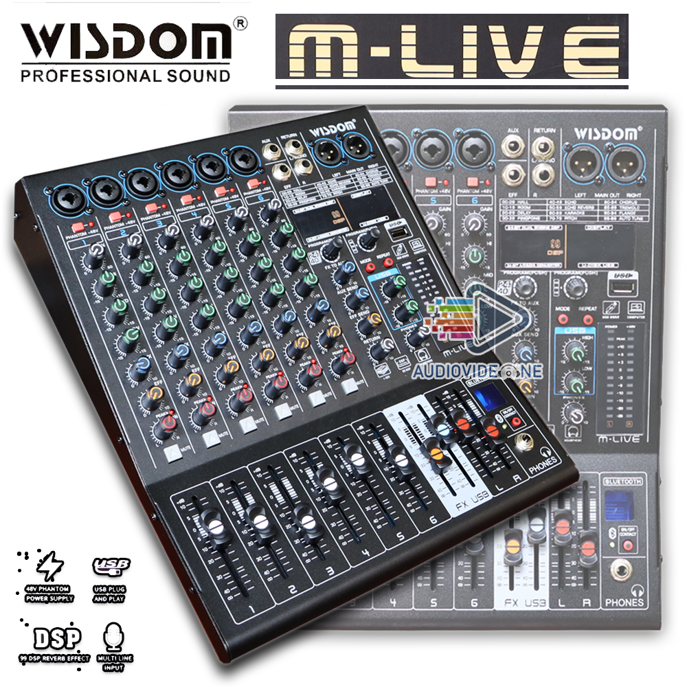 Mixer Wisdom M Live 6 Mikser Audio 6 Chanel 99 Dsp Original | Lazada Indonesia