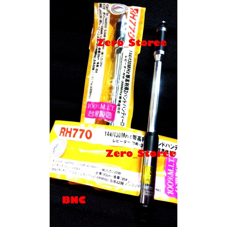 RH770 Antena HT Dualband BNC Male Teleskopik Tarik Panjang RH 770 icom RH-770 antenna arh770 arh ...