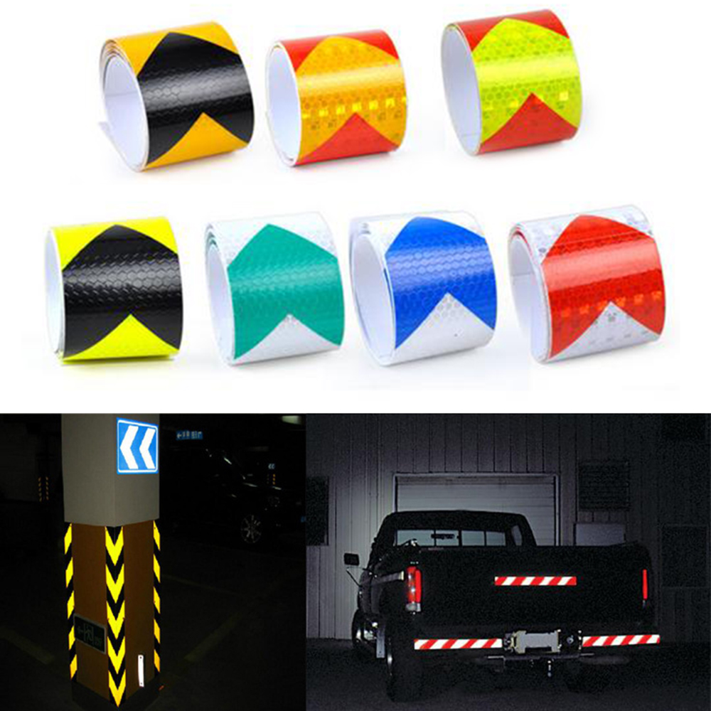 【Buyit】 5CM*3M Dual Colors Arrow Lattice Reflective Tape Sticker ...