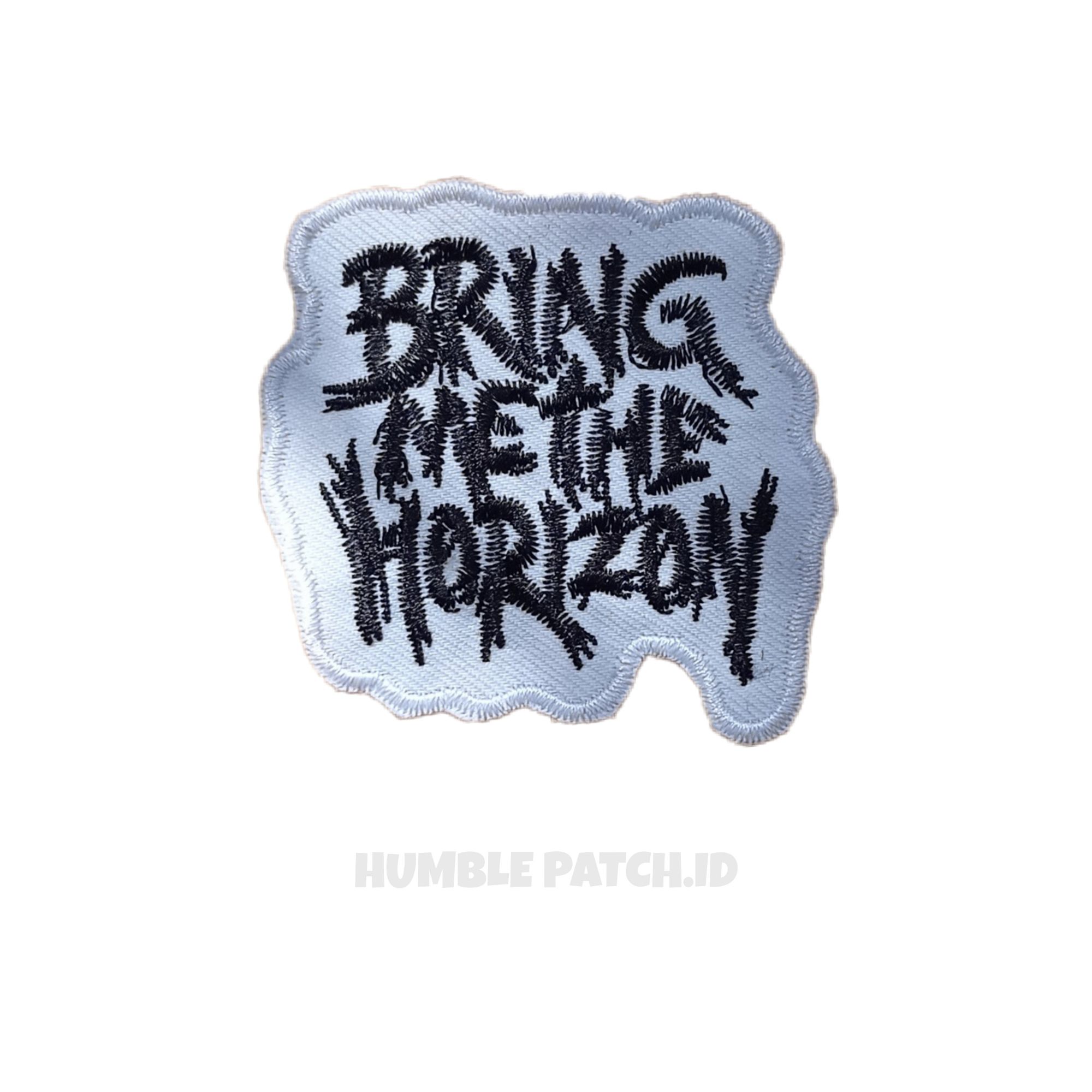 PATCH ON ! EMBLEM BORDIR BMTH BRING ME THE HORIZON LOGO TULISAN HITAM ...