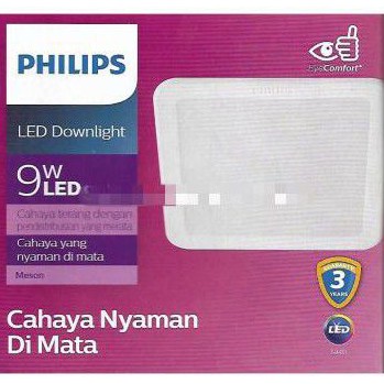 Philips Downlight LED Meson Kotak 59451 Square 9w 9 Watt Putih Inbow ...