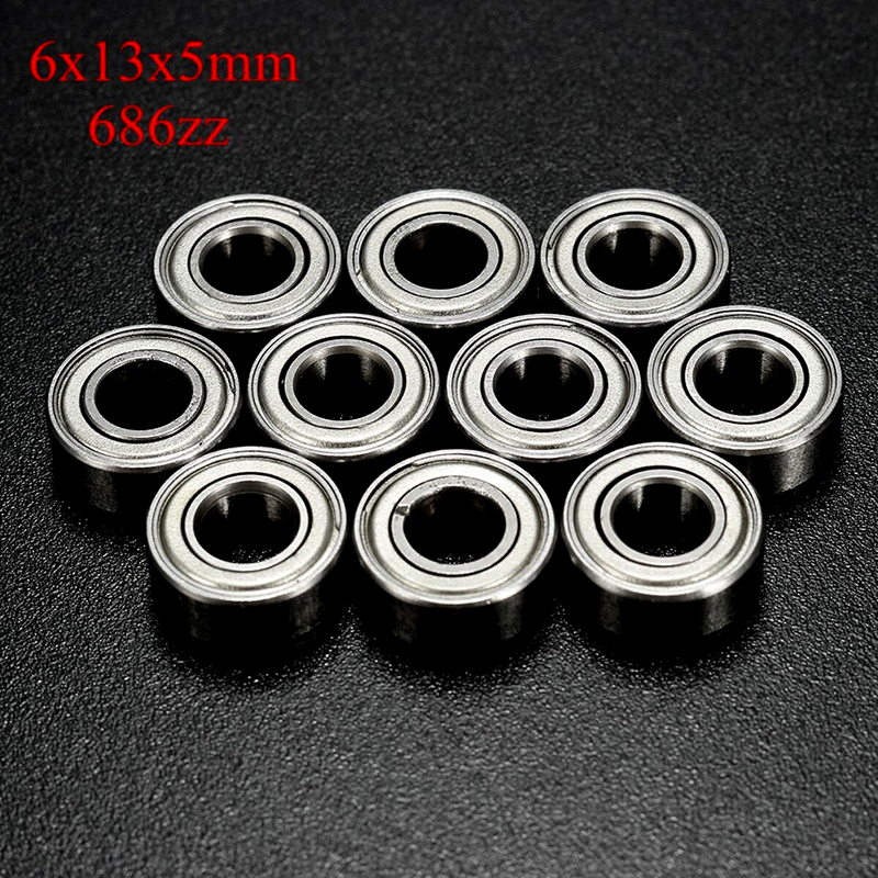 10pcs Miniature Rubber Sealed Metal Shielded Metric Radial Ball Bearing ...