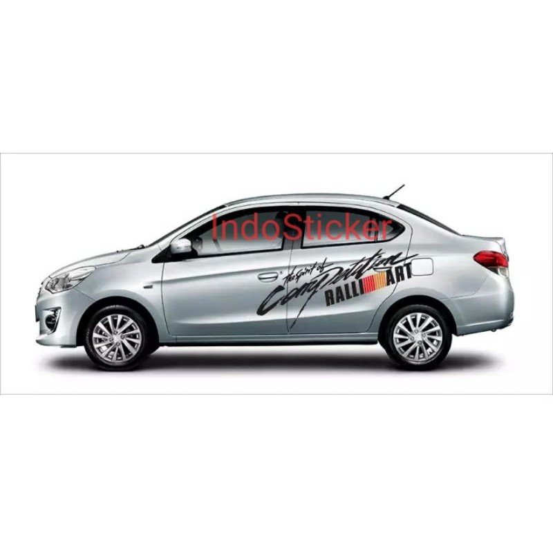 Cutting stiker mobil Mitsubishi Lancer stiker body ralliart Mirage ...