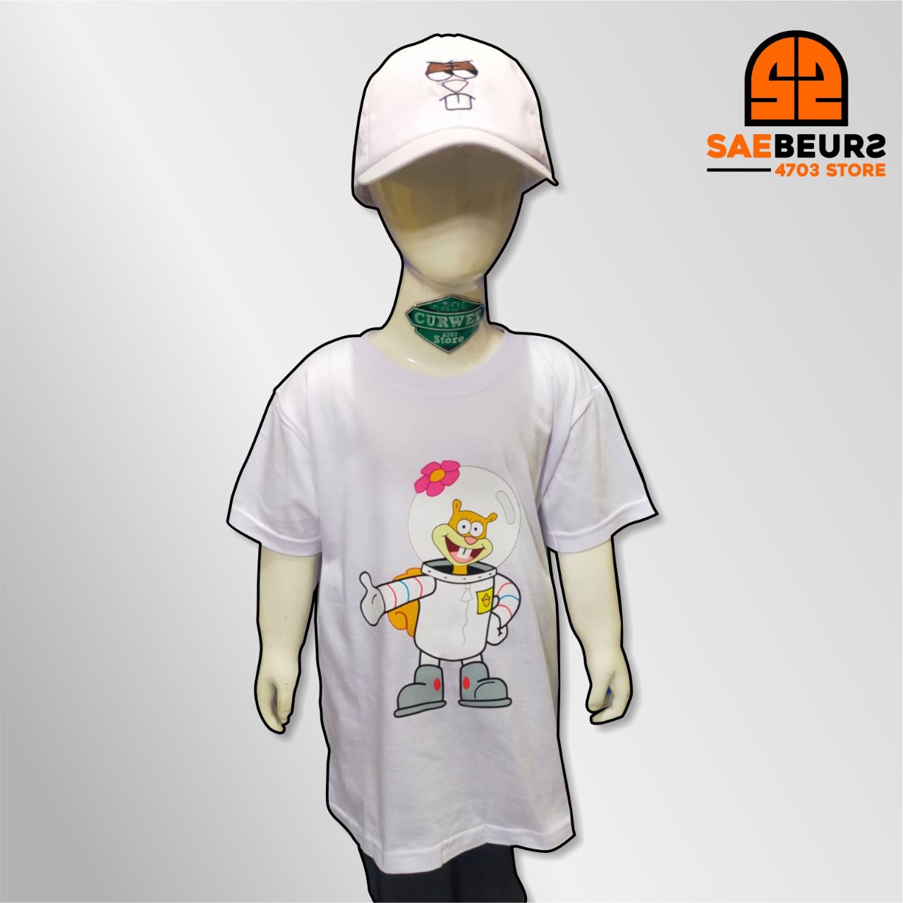 KAOS ANAK GRATIS TOPI KARAKTER SPONGEBOB PATRICK SQUIDWARD SANDY MR ...