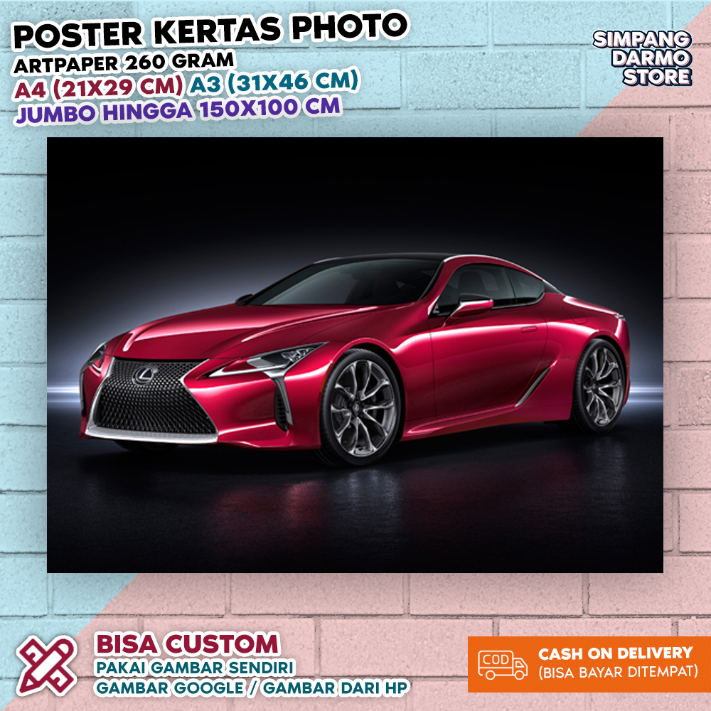 Poster Mobil Sport LEXUS Berbagai Type Lexus UX LX RX NX Ukuran A4 A3 ...
