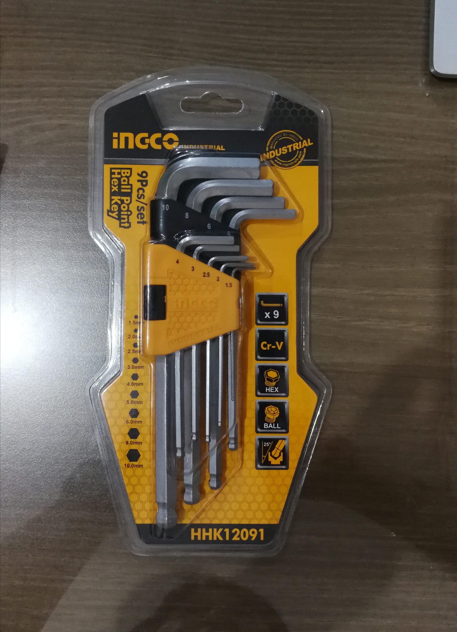 INGCO KUNCI L BINTANG BALLPOINT SET 9PCS INGCO TORX KEY BALLPOINT HEX | Lazada Indonesia