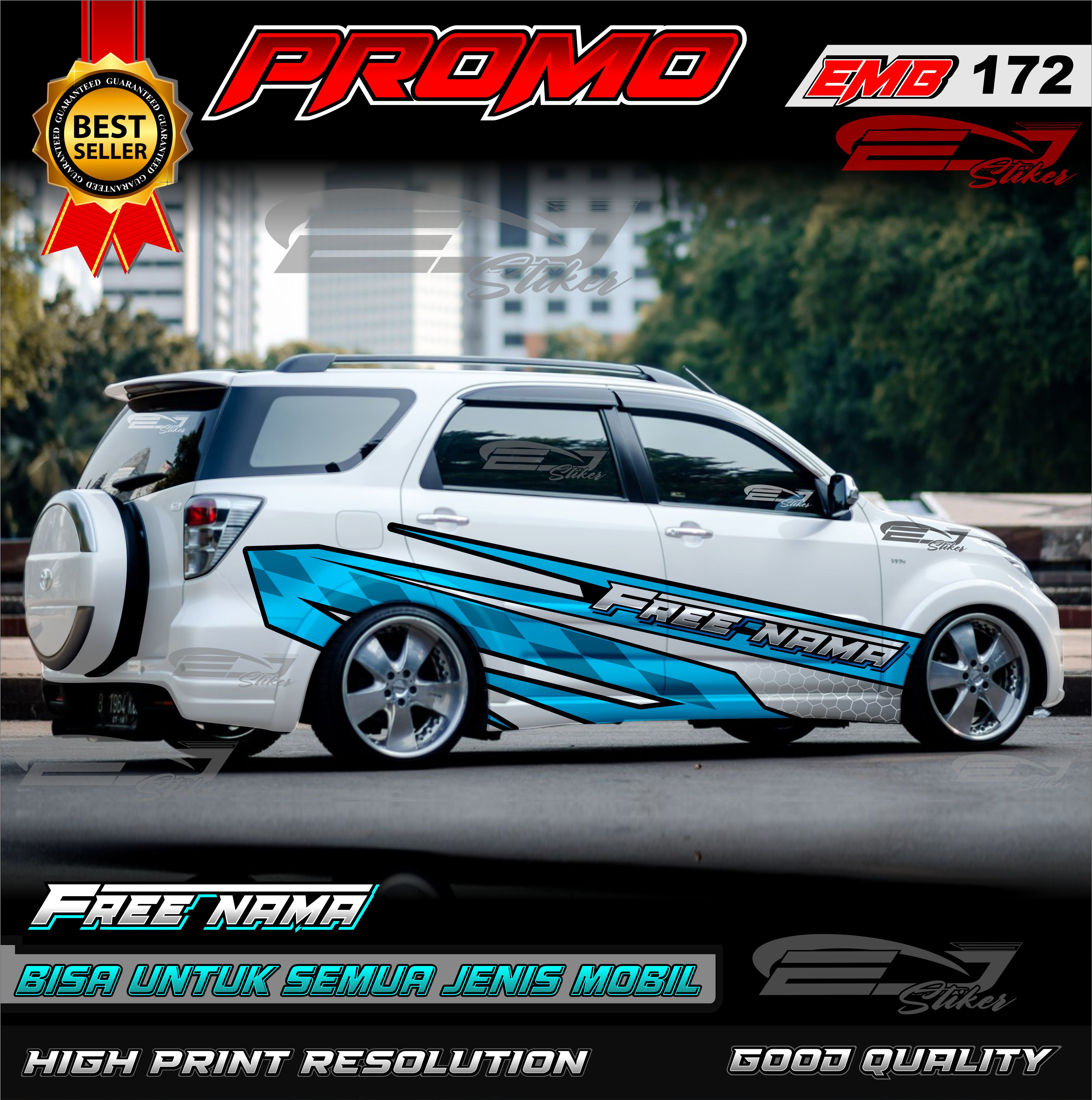 DECAL COCOK SEMUA MOBIL BISA PAKAI NEW PANTHER, TERIOS, ROCKY-STIKER ...