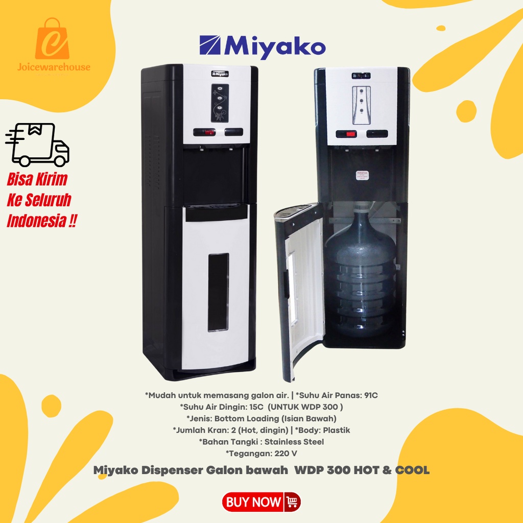 Miyako Dispenser Galon bawah WDP 300 HOT & COOL | Lazada Indonesia