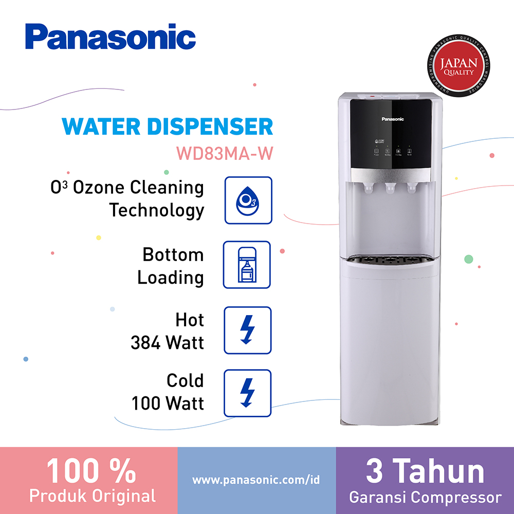 Panasonic NY-WDB83MAW1 Water Dispenser Bottom Loading - White | Lazada ...