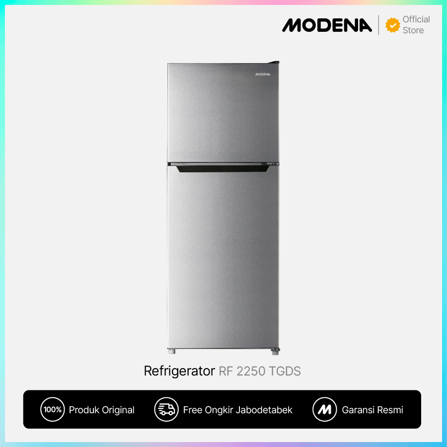 MODENA Refrigerator - RF 2250 TGDS | Lazada Indonesia