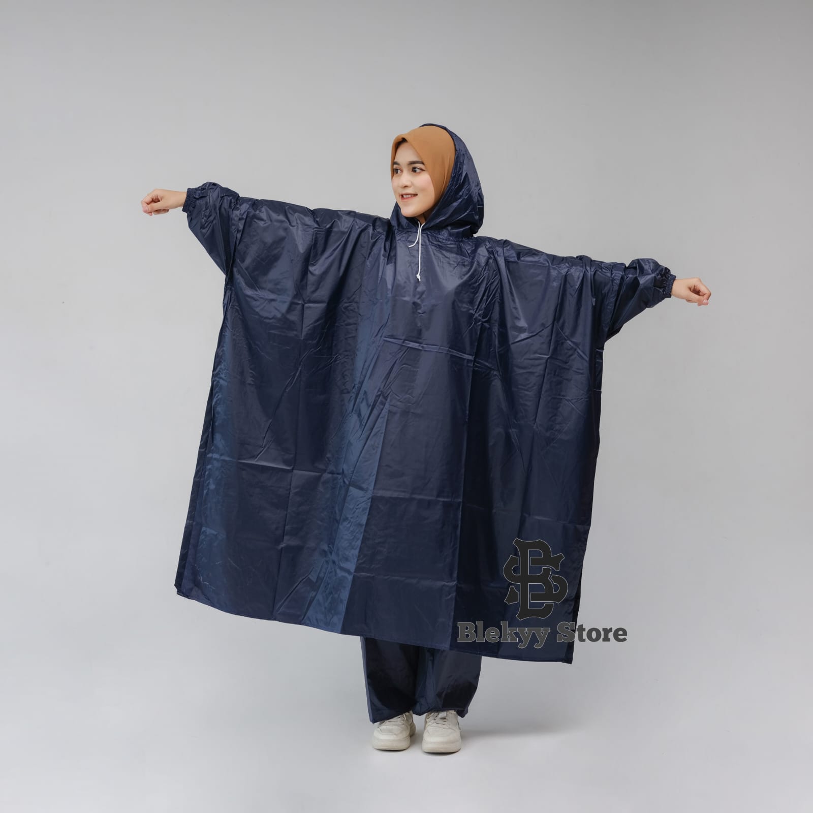 Jas Hujan Ponco Lengan Bahan Karet Anti Rembes Raincoat Motor Original ...
