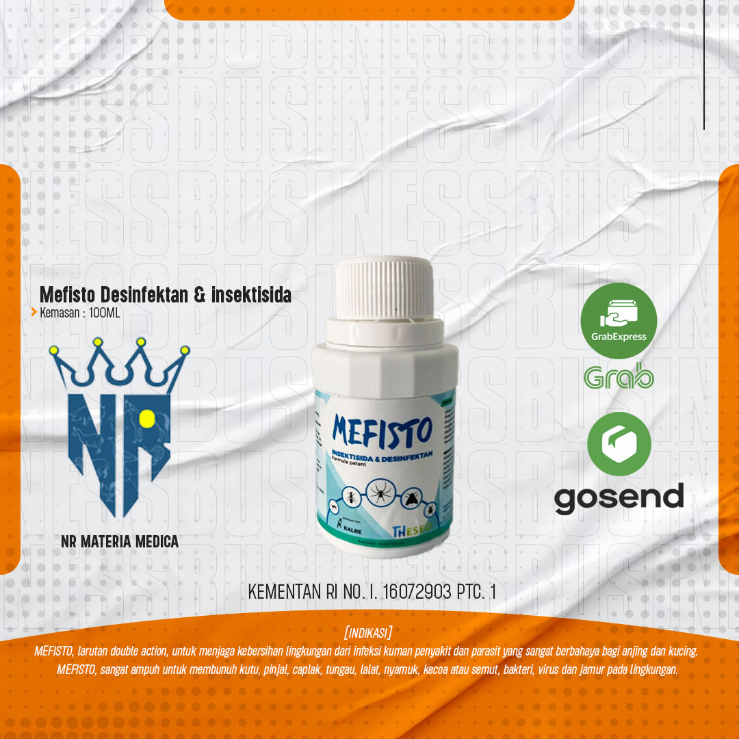 DISINFECTANT & INSEKTISIDA ANTI VIRUS,BAKTERI,JAMUR, KUTU MEFISTO 100ml BISA UNTUK KANDANG DAN ...