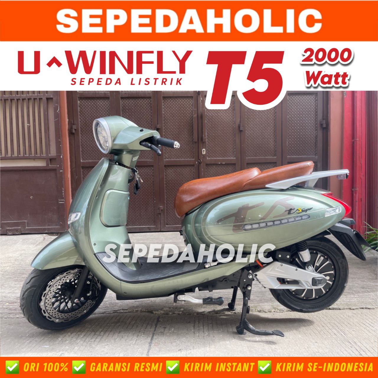 Sepeda Motor Listrik UWINFLY T5 2000 Watt VSPA Electric E Bike | Lazada ...