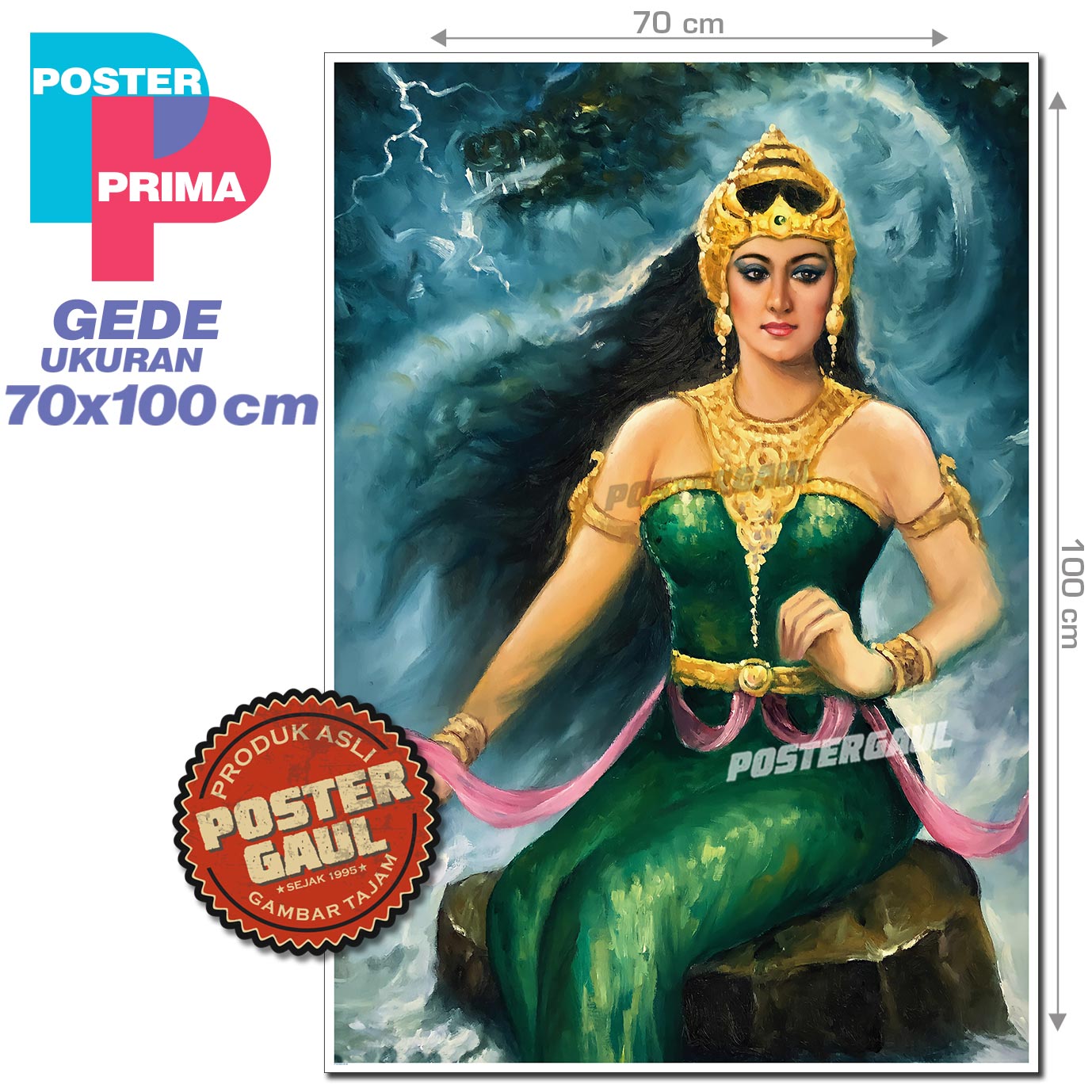 Poster Prima REPRODUKSI LUKISAN : NYAI RORO KIDUL #PT003 - ukuran 70 x ...