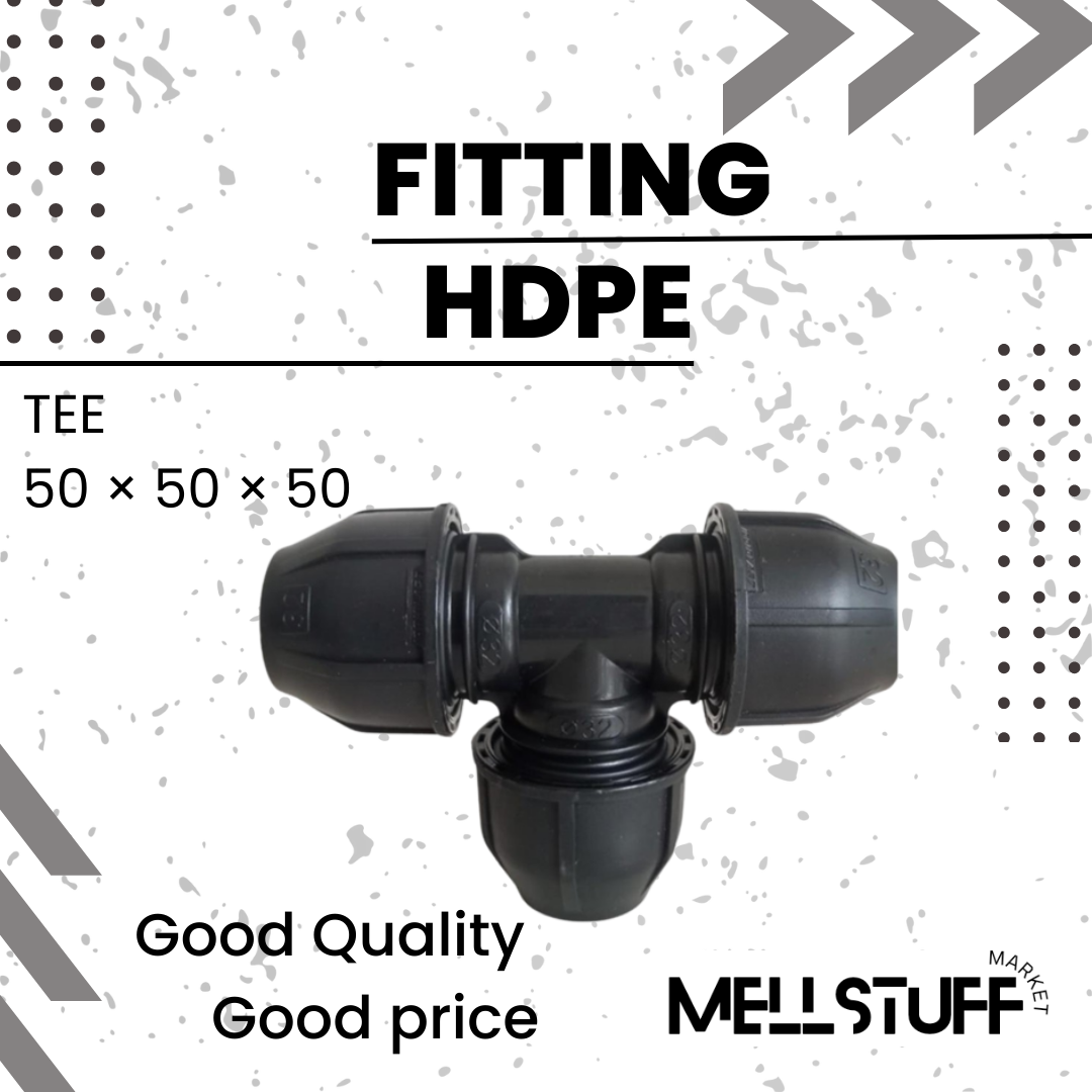 Fitting HDPE Equal Tee Ukuran 50 x 50 x 50 MM (1 1/2" Inch) Sambungan ...
